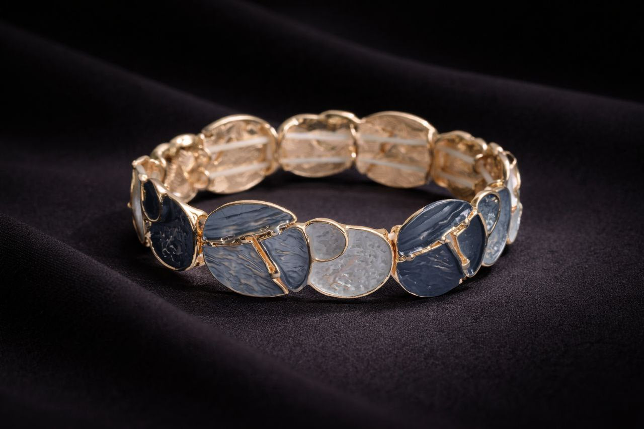 Pop Enamel Statement Elastic Bracelet – Chain Em' Up